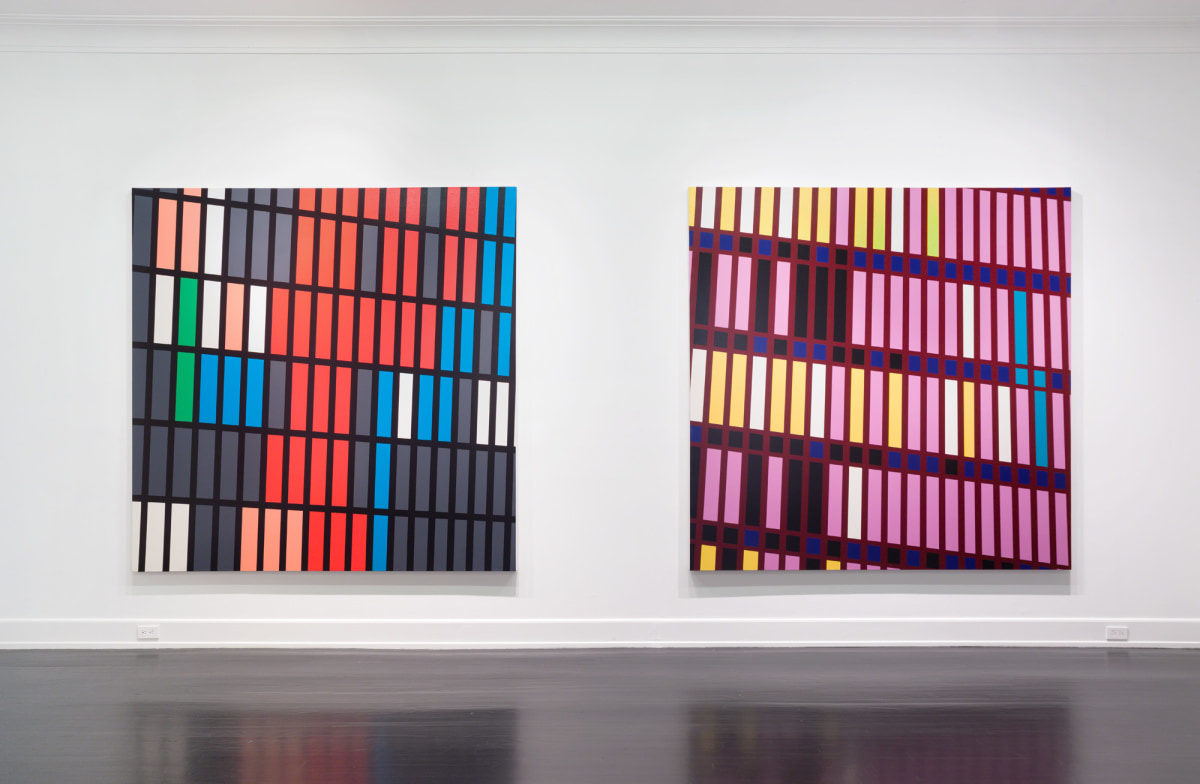 Sarah Morris - Midtown Paintings: 1998–2001 - Exhibitions - Petzel Gallery
