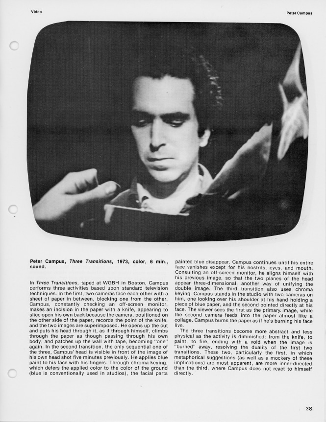 Castelli / Sonnabend Videotapes and Films 1975 Supplement ...