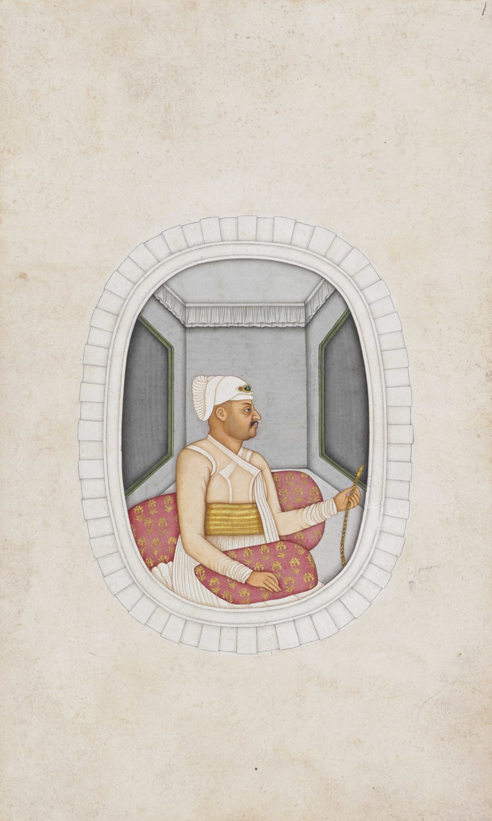 Portrait of Shitab Rai, Naib Diwan of Bihar - Late Mughal, Murshidabad ...