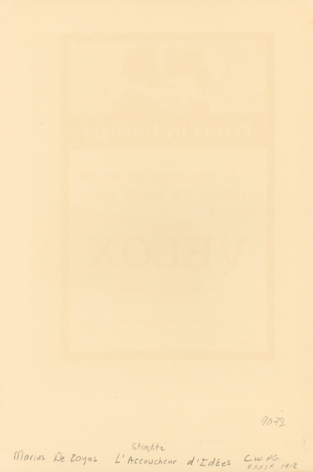 CAMERA WORK GRAVURE OF ALFRED STIEGLITZ - L'ACCOUCHEUR D'IDÉES (THE ...