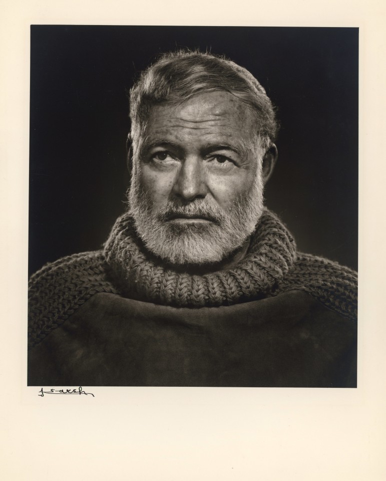 ERNEST HEMINGWAY BY YOUSUF KARSH, 1957 - Silver Gelatin Print ...