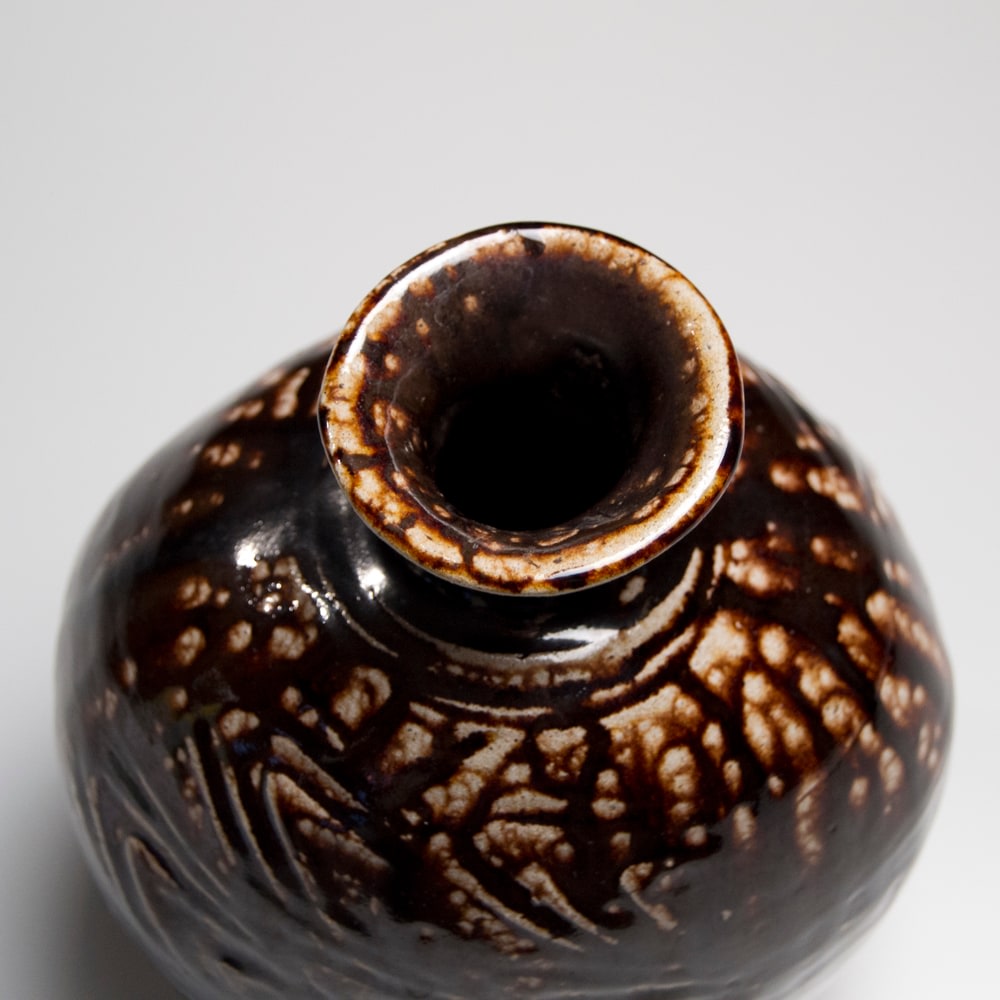 Hamada Shōji - Flattened vessel with textured surface - Artworks - Joan ...