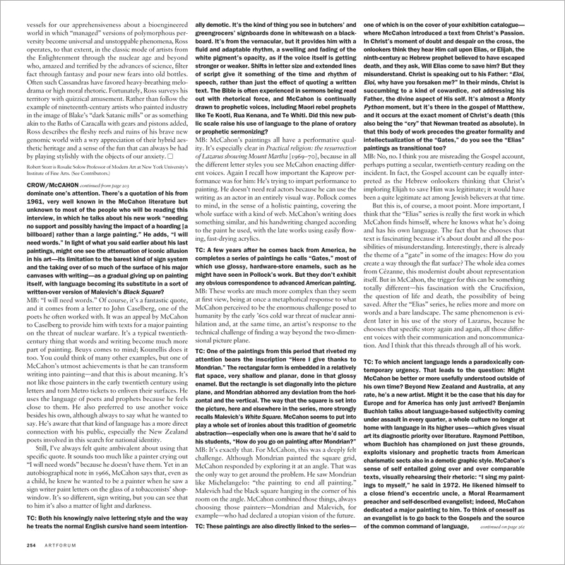 ALEXANDER ROSS | ARTFORUM - WARTS AND ALL: THE ART OF ALEXANDER ROSS ...