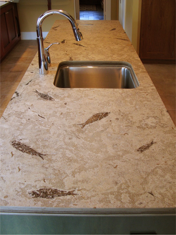 Fossil Backsplashes & Fossil Countertops - - Custom Interiors - Natural ...