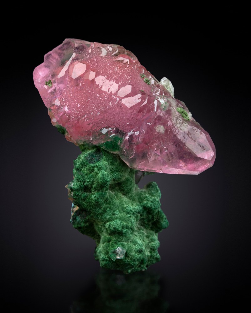 Calcite (Cobaltoan) on Kolwezite - Mupine Mine, Kamoto, Kolwezi ...