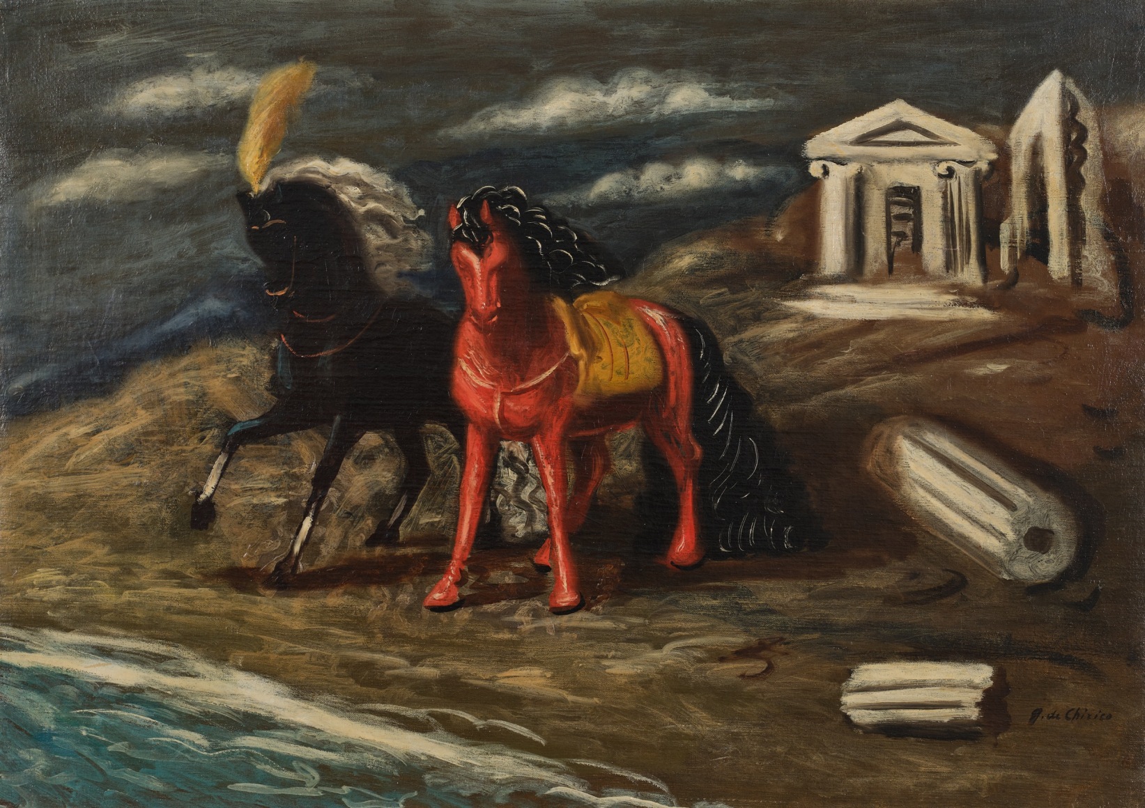 Giorgio de Chirico - Horses: The Death of a Rider - Exhibitions - Vito ...