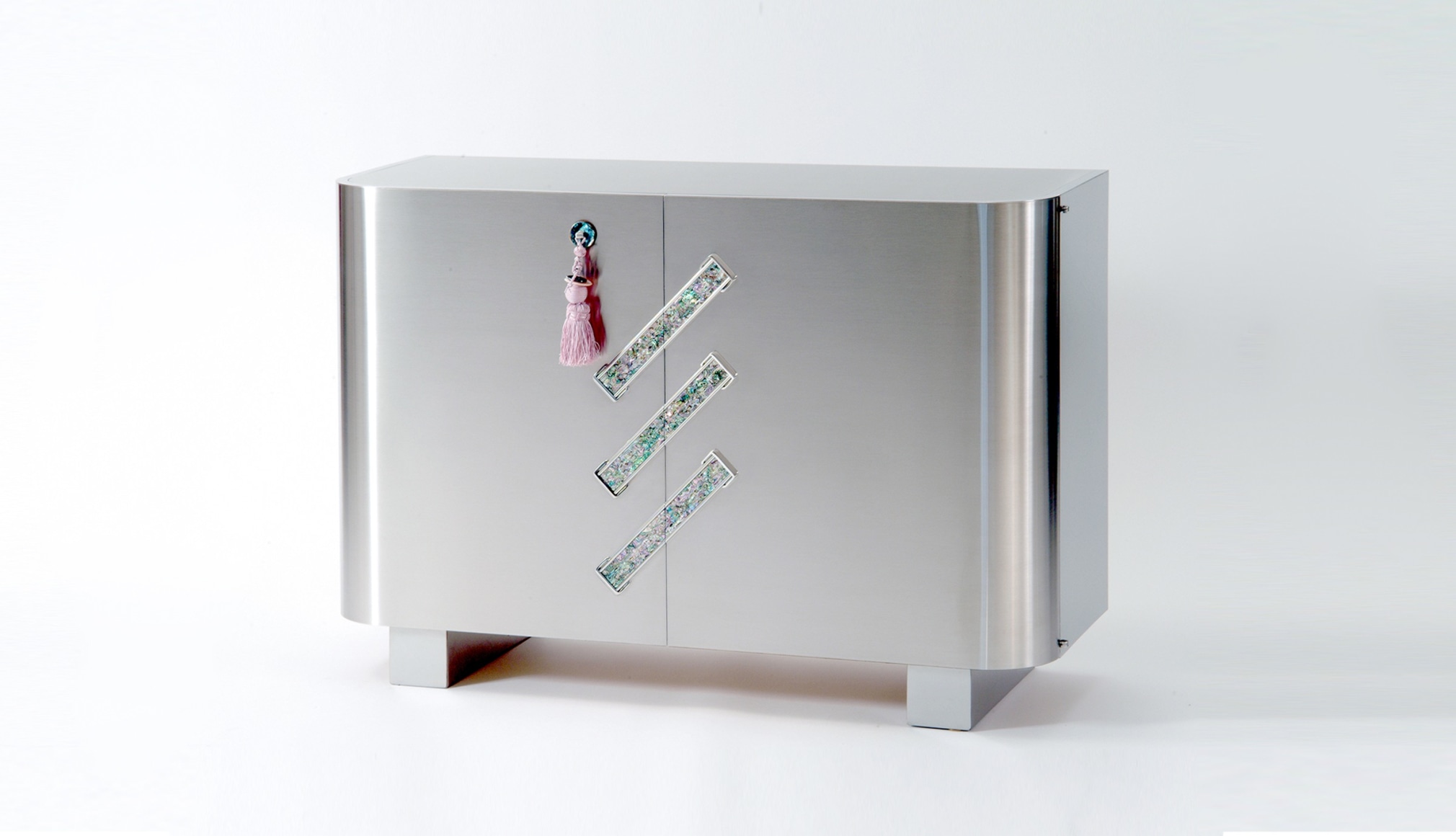 Maria Pergay - Mother of Pearl Cabinet - Works - Demisch Danant