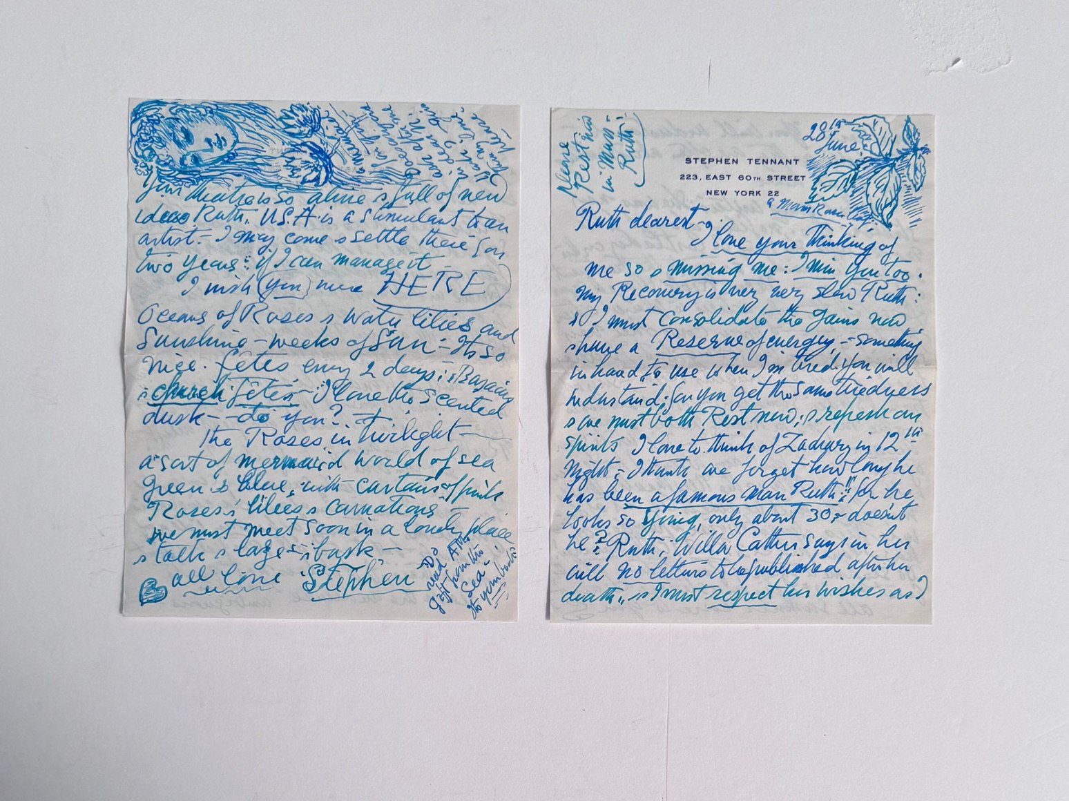 STEPHEN TENNANT LETTERS - 41 autograph letters signed (‘Stephen’ or ‘S ...
