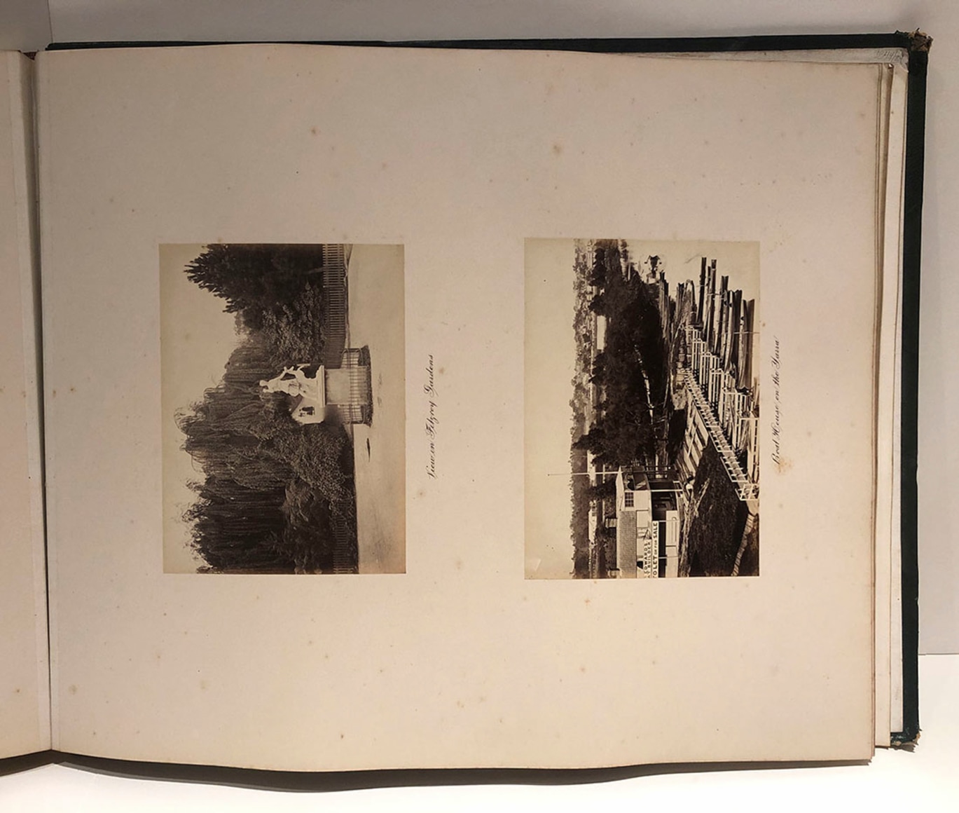 LARGE VIEWS IN VICTORIA ALBUM C. 1860 - A large album gilt-stamped ...