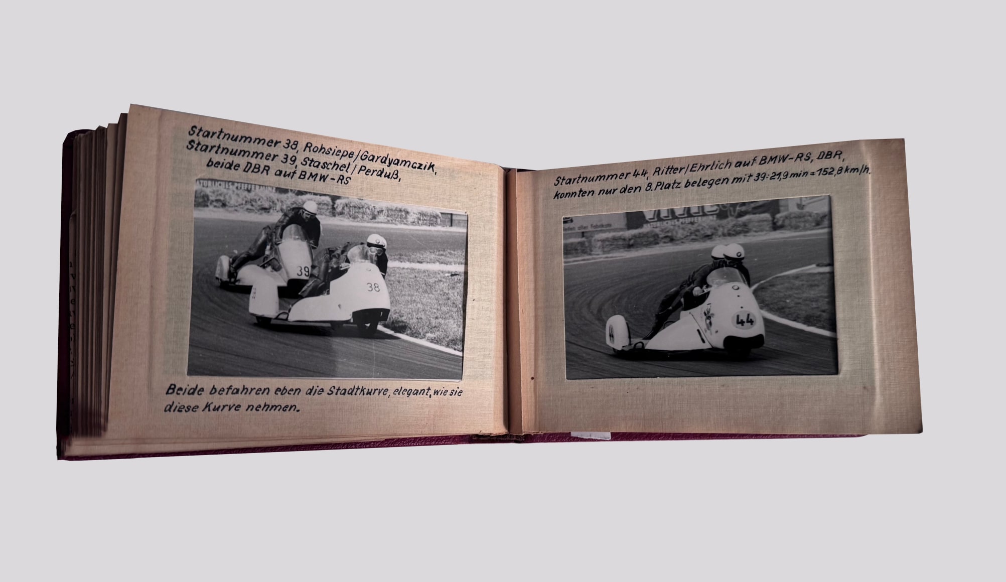 1957 MOTORCYCLE RACING WORLD CHAMPIONSHIP ALBUM - Red faux leather ...