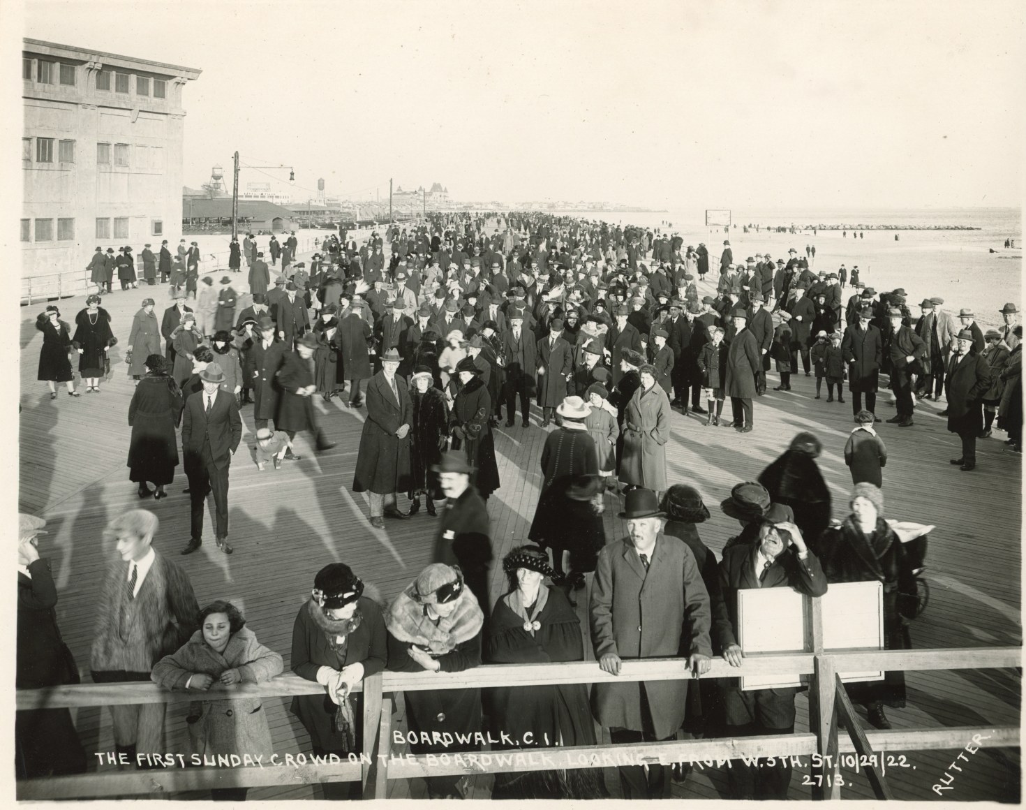 EDWARD RUTTER PHOTOS OF CONSTRUCTION OF CONEY ISLAND BOARDWALK 1921 ...