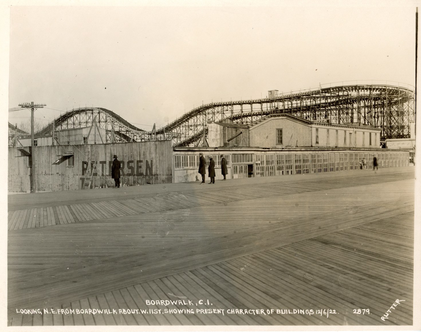EDWARD RUTTER PHOTOS OF CONSTRUCTION OF CONEY ISLAND BOARDWALK 1921 ...