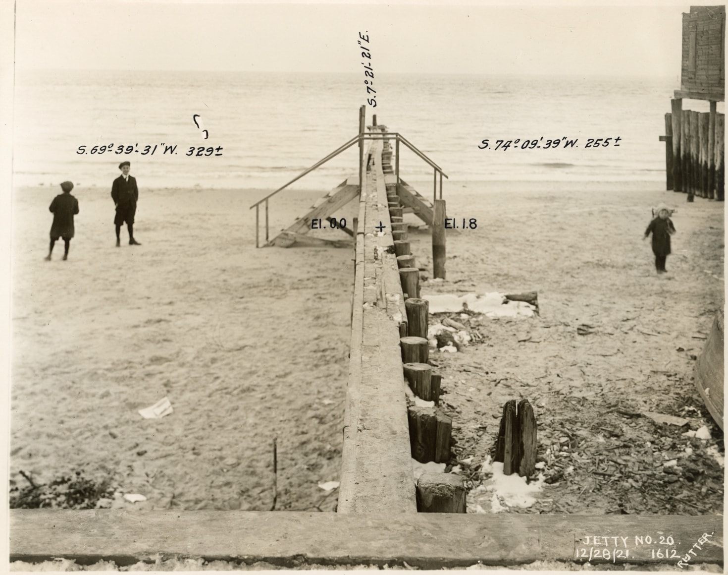 EDWARD RUTTER PHOTOS OF CONSTRUCTION OF CONEY ISLAND BEACH’S JETTY IN ...