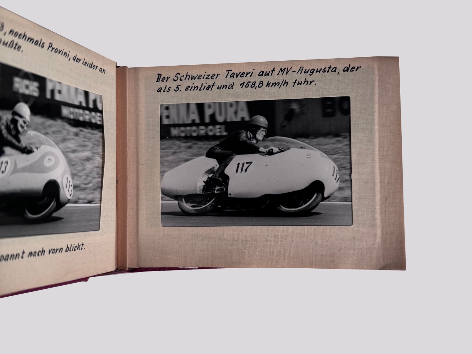 1957 MOTORCYCLE RACING WORLD CHAMPIONSHIP ALBUM - Red faux leather ...