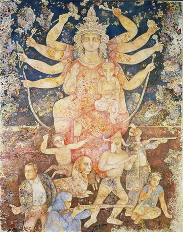 Sakti Burman - Enraptured Gaze - Exhibitions - Aicon Art