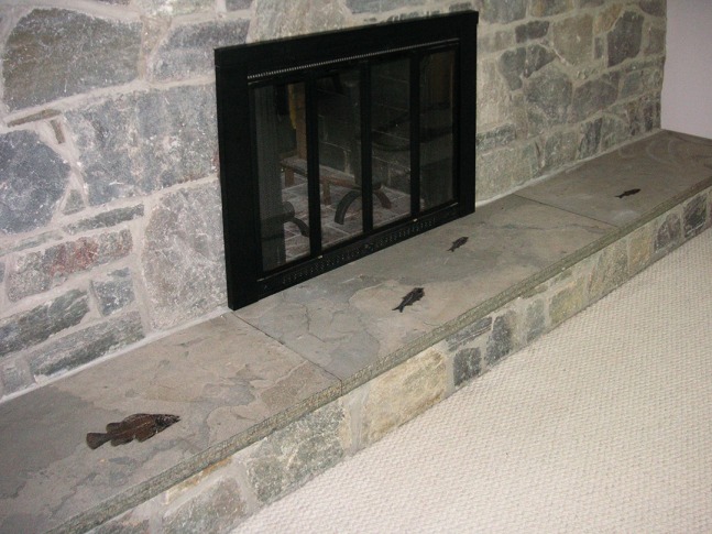 Fossil Stone Fireplace - - Custom Interiors - Natural Fossil Art and Design