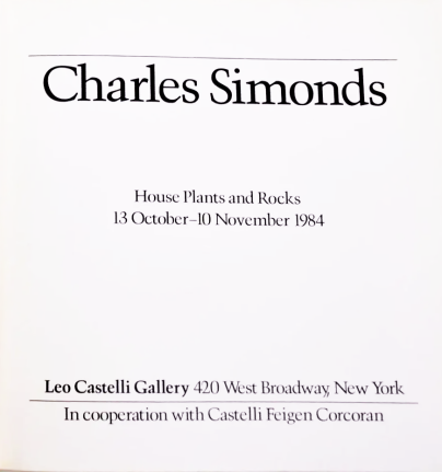 Charles Simonds - House Plants and Rocks - Exhibitions - Castelli Gallery